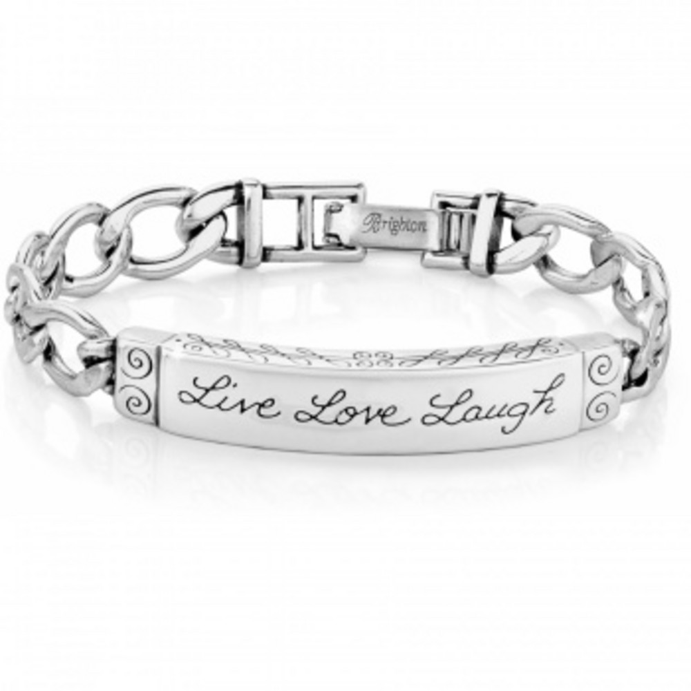 Brighton Live Love Laugh ID Bracelet Silver